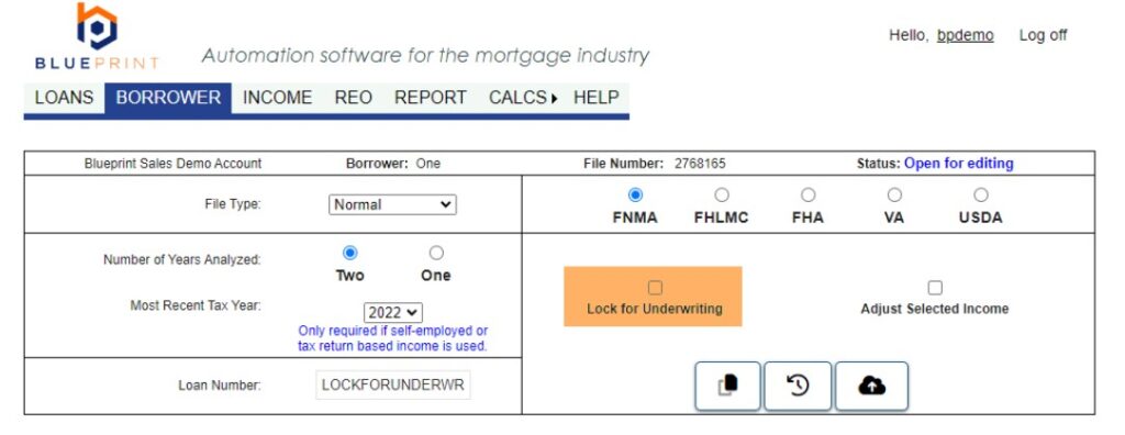 Lock for Underwriting - Blueprint