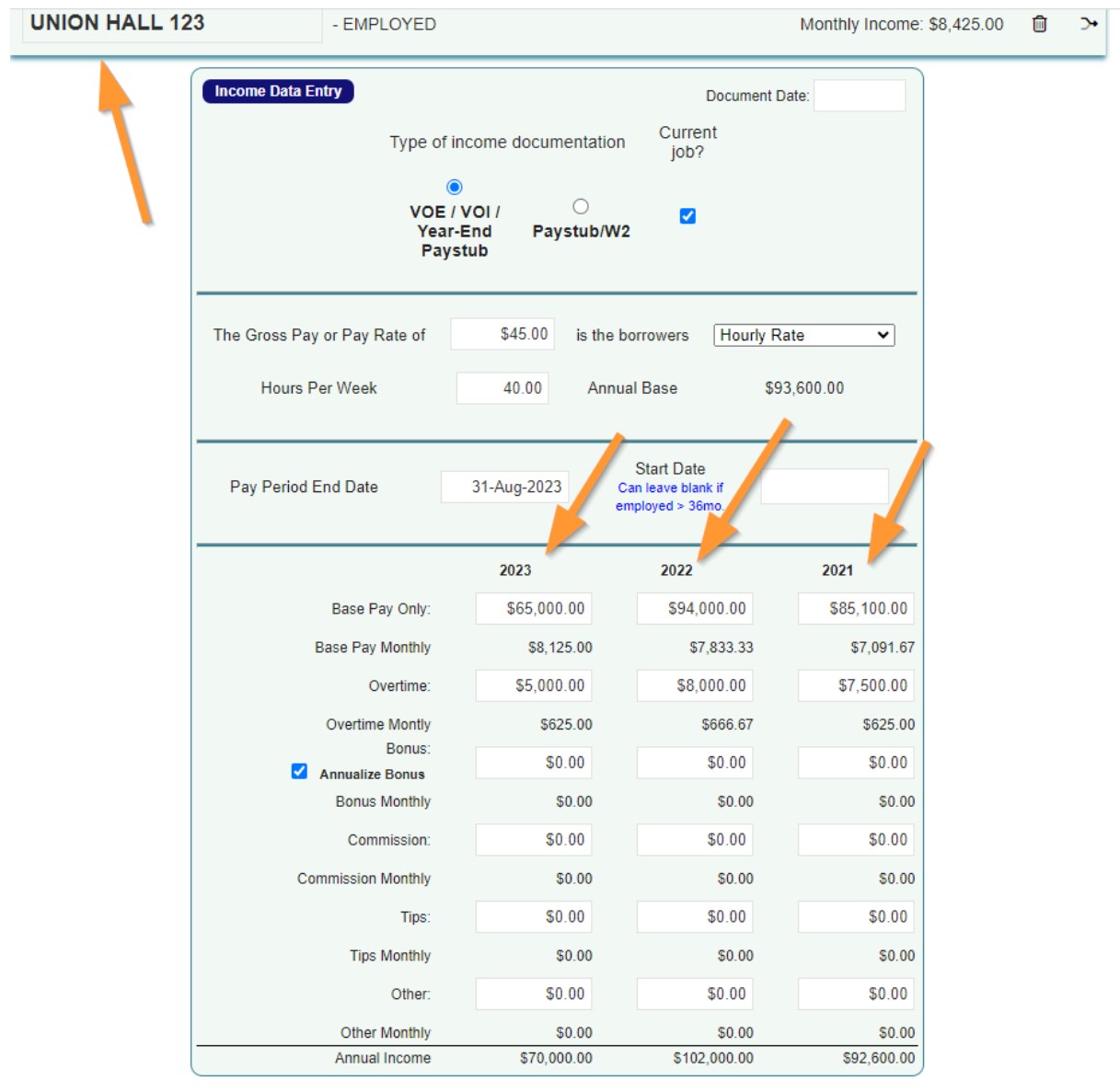 Calculating Income For Union or Skilled Trades - Blueprint