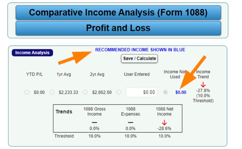 Adjust Selected Income - Blueprint